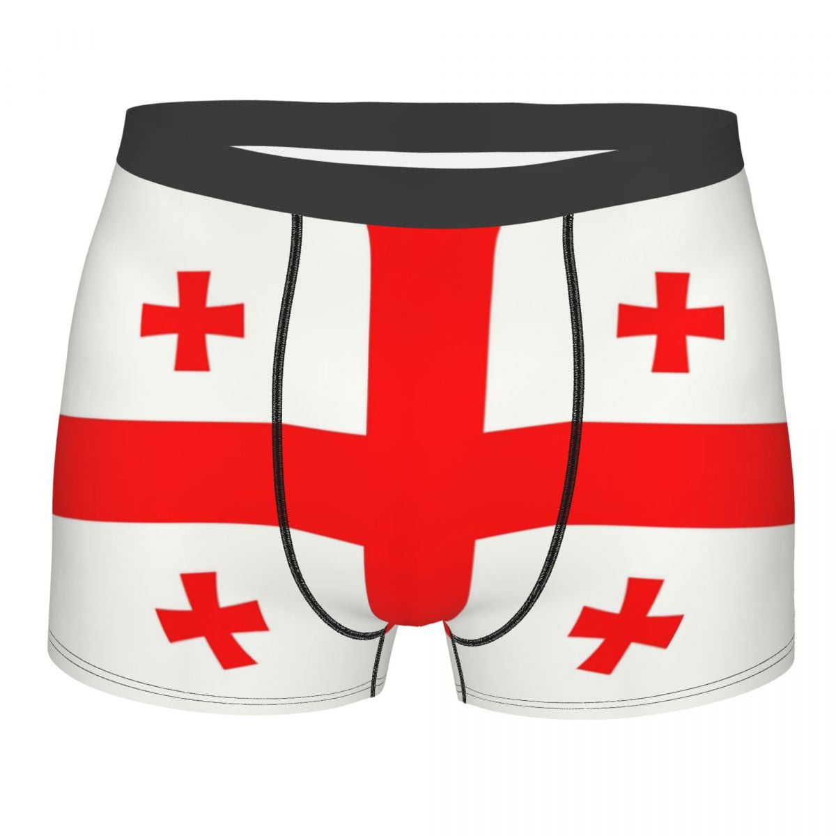 Custom Flag Of Georgia Georgian Pride Underwear Men Stretch Boxer ...