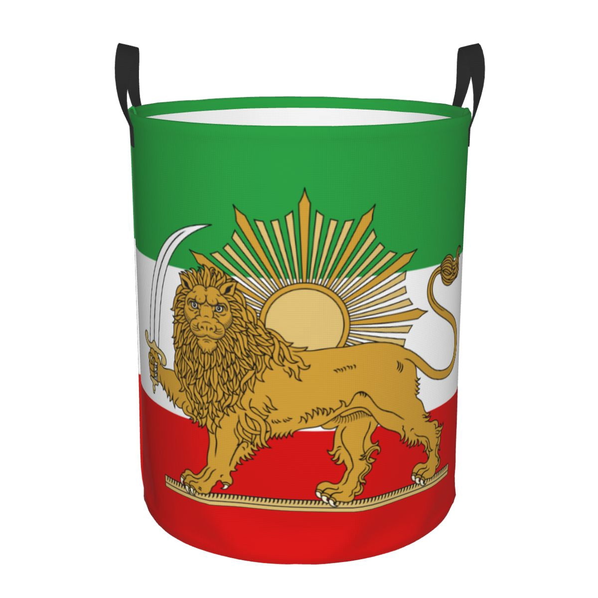 Custom Flag Of Iran Laundry Hamper Large Clothes Storage Basket Toys ...