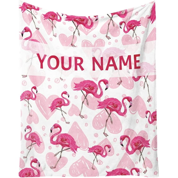 Custom Flamingo Blanket Gifts - 30 x 40 Inches Cute Flamingo - Light ...