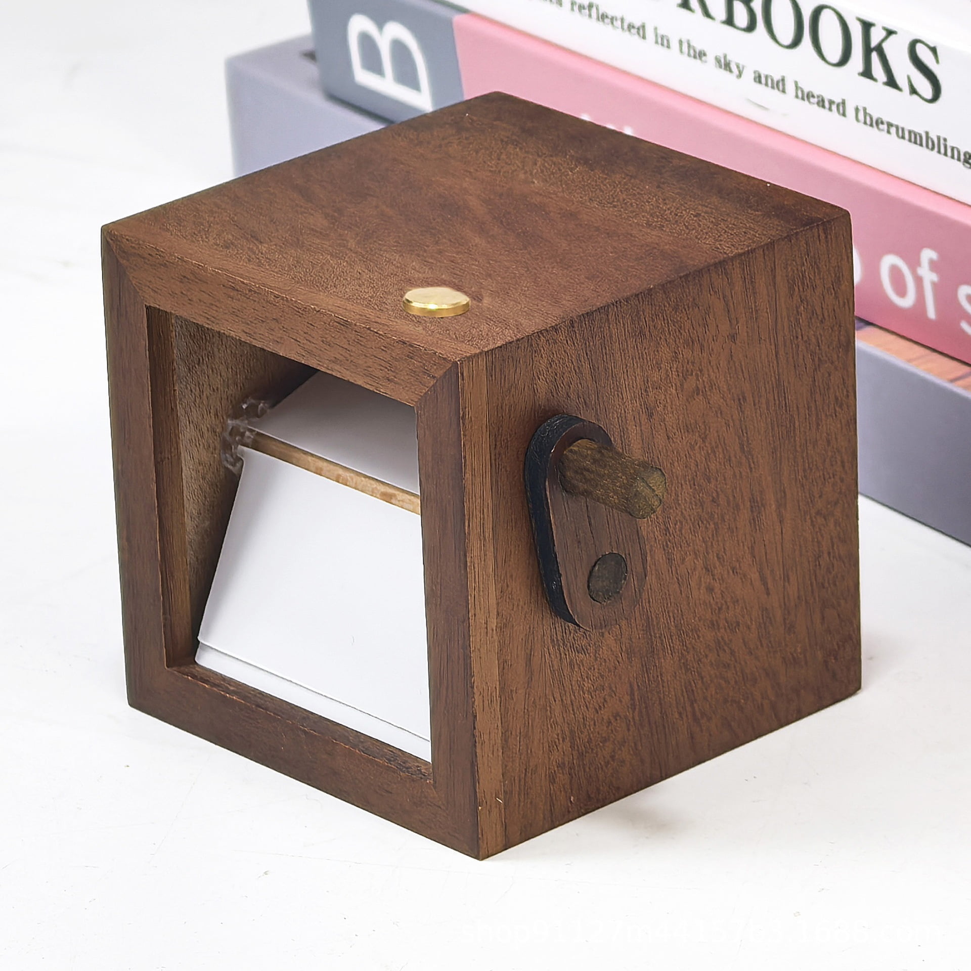 Custom Flip Photo Box with Hand Crank Wooden Mechanical Animation Frame ...
