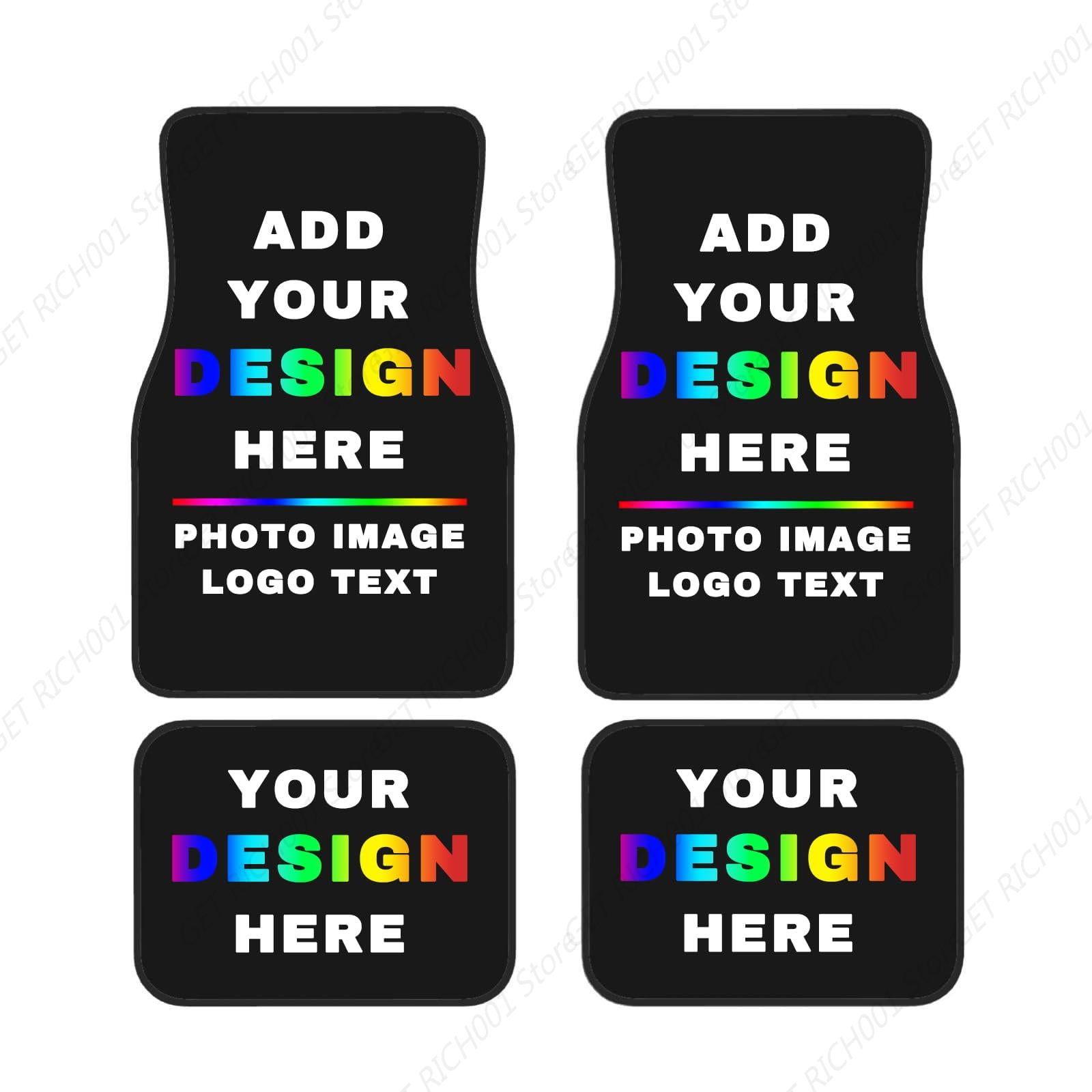 Custom Floor Mats for Cars 4 Piece Personalized Add Your Name Photo ...