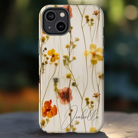 Custom Floral Pressed Flowers Art iPhone Case 17 to 11 Pro Max ...