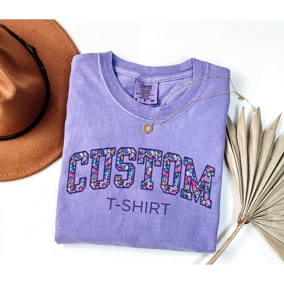 Custom Floral Shirt Wildflower Tee Personalized Flower Shirt Custom ...