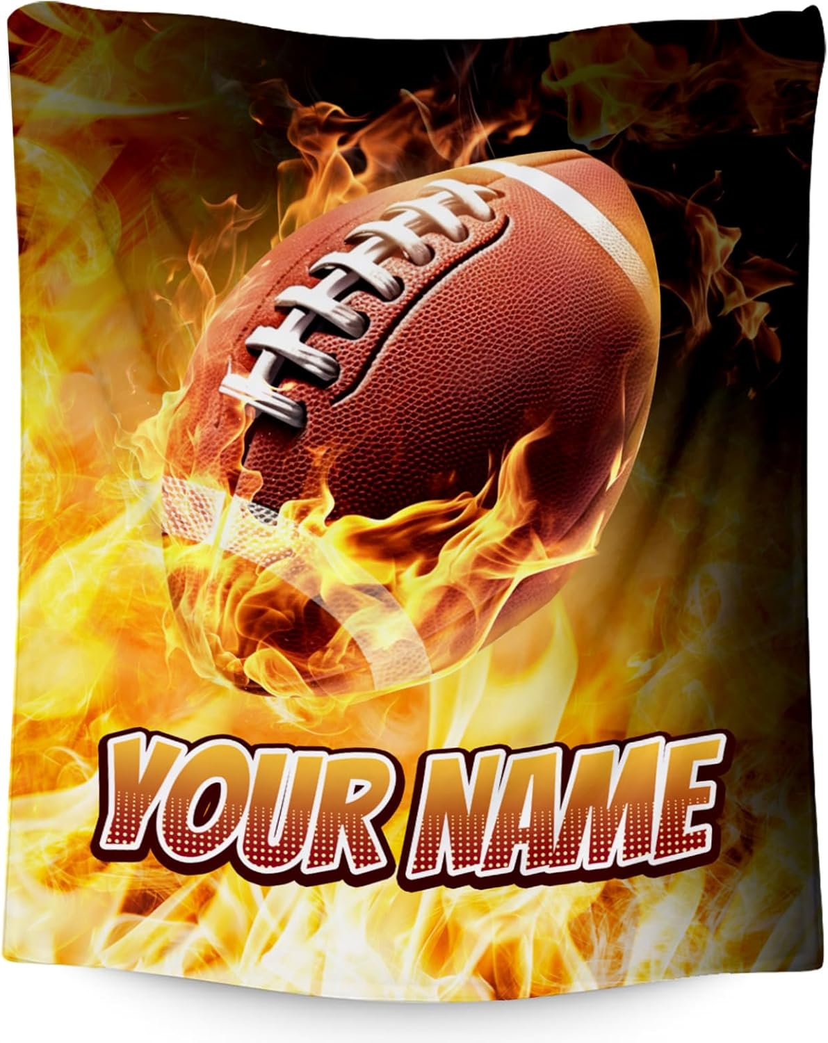 Custom Football Blanket - 30x40 Inches Sports Soft Cozy Fleece Blankets ...