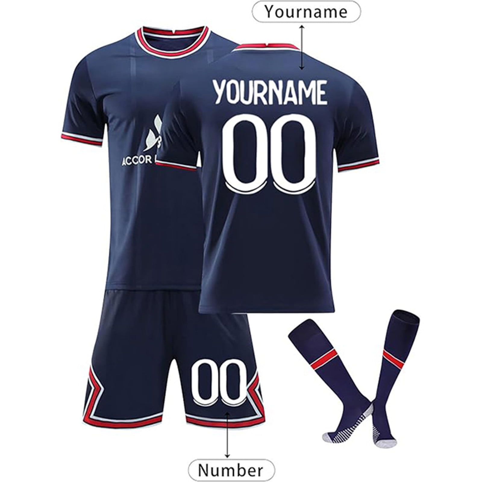 Custom Football Jersey Personalized Boys Athletic Outfits Sportswear ...