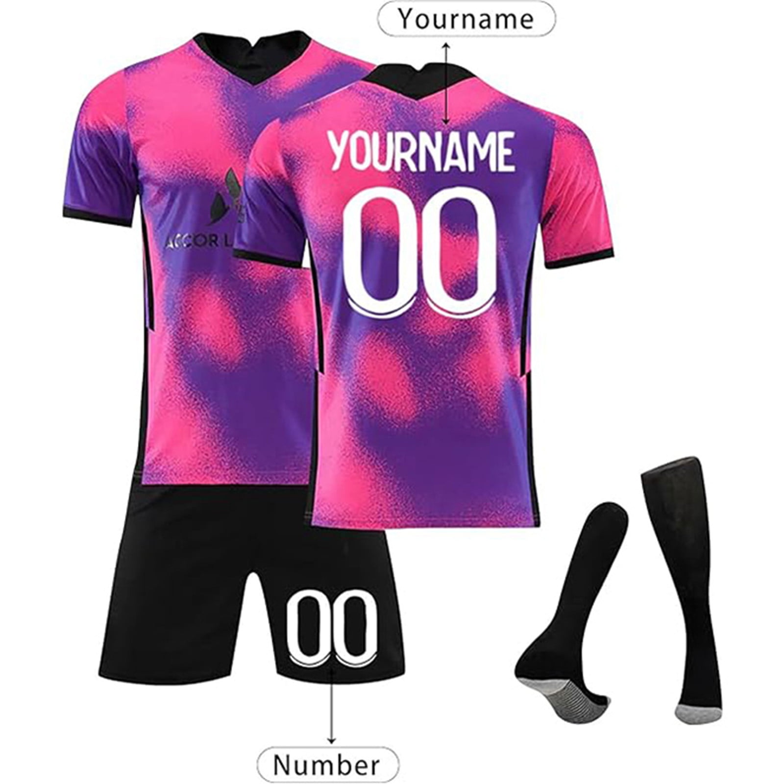 Custom Football Jersey Personalized Boys Athletic Outfits Sportswear ...