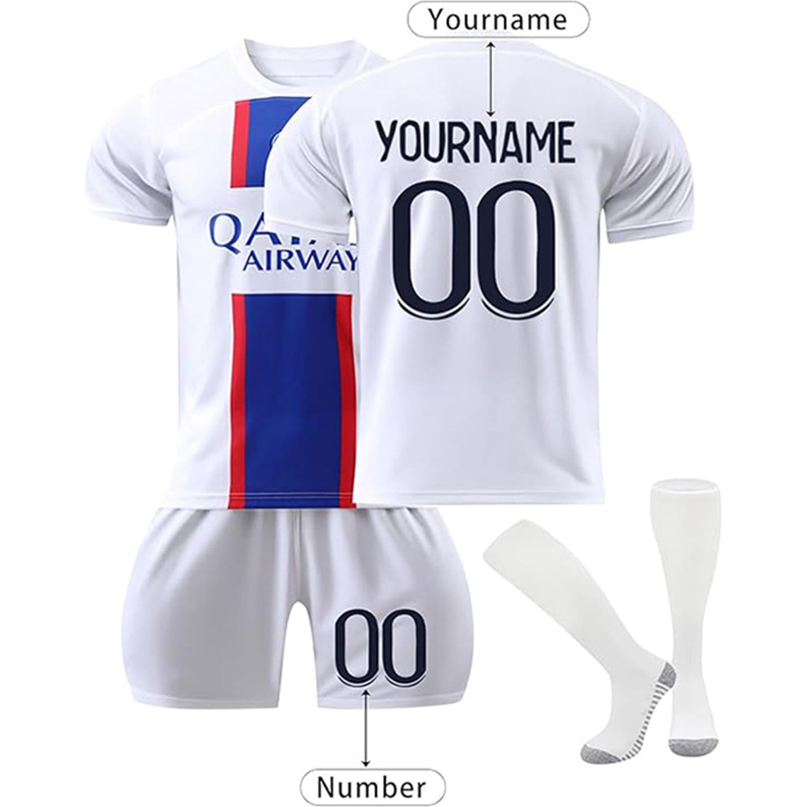 Custom Football Jersey Personalized Mens Sports Outfits Activewear Set ...