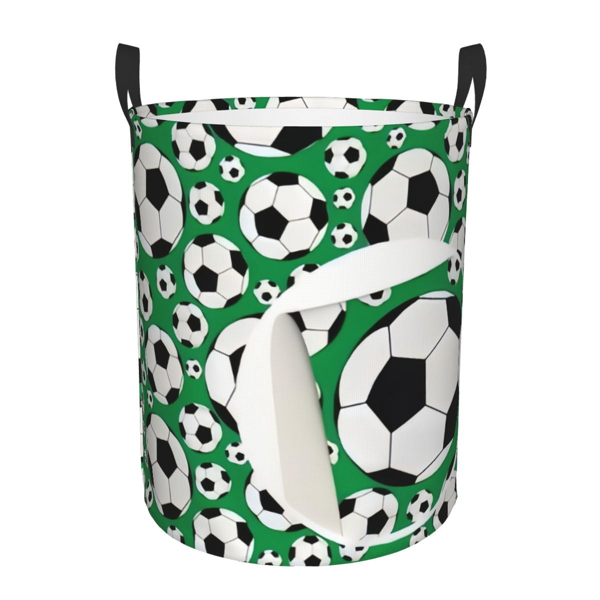 Custom Football Soccer Laundry Basket Collapsible Clothes Hamper for ...