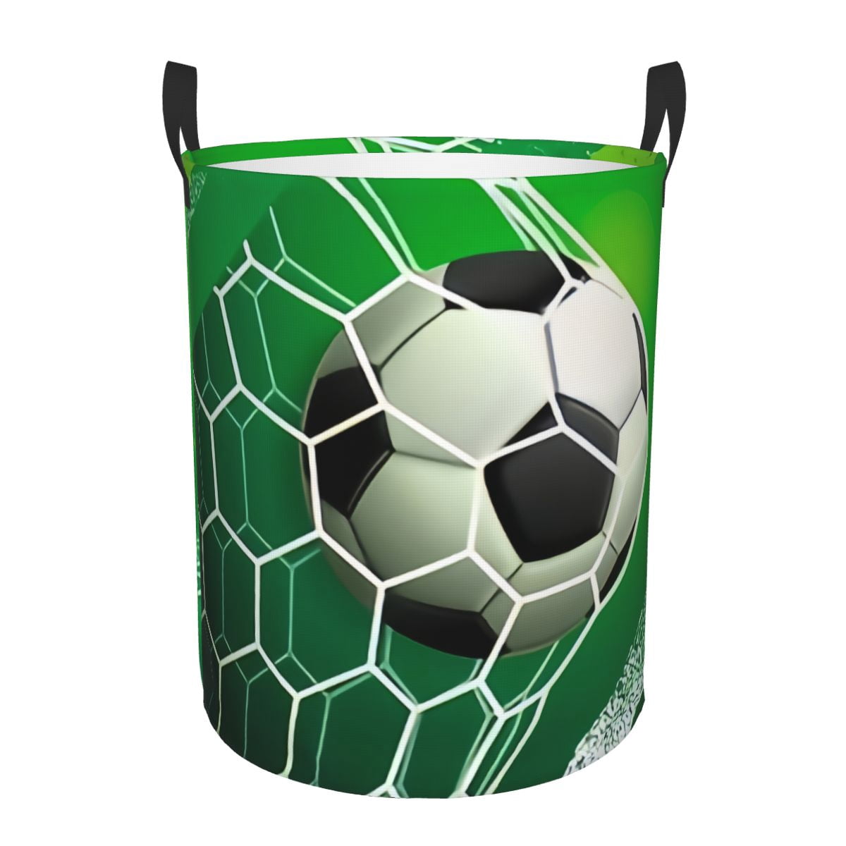 Custom Football Soccer Laundry Basket Collapsible Clothes Hamper for ...