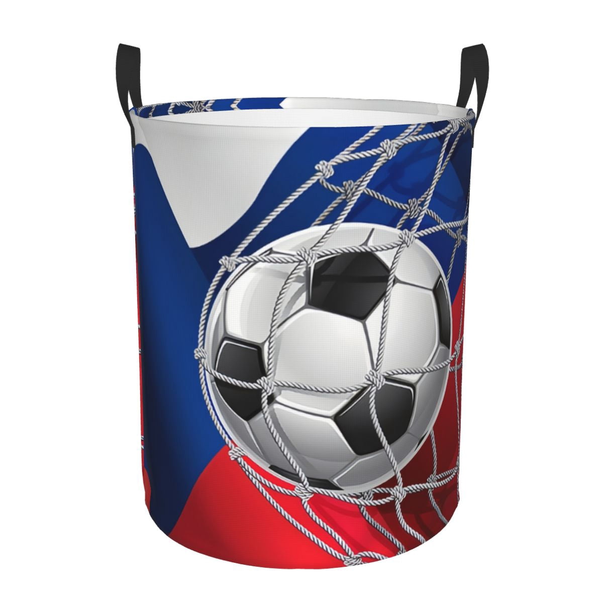Custom Football Soccer Laundry Basket Collapsible Clothing Hamper Toys ...