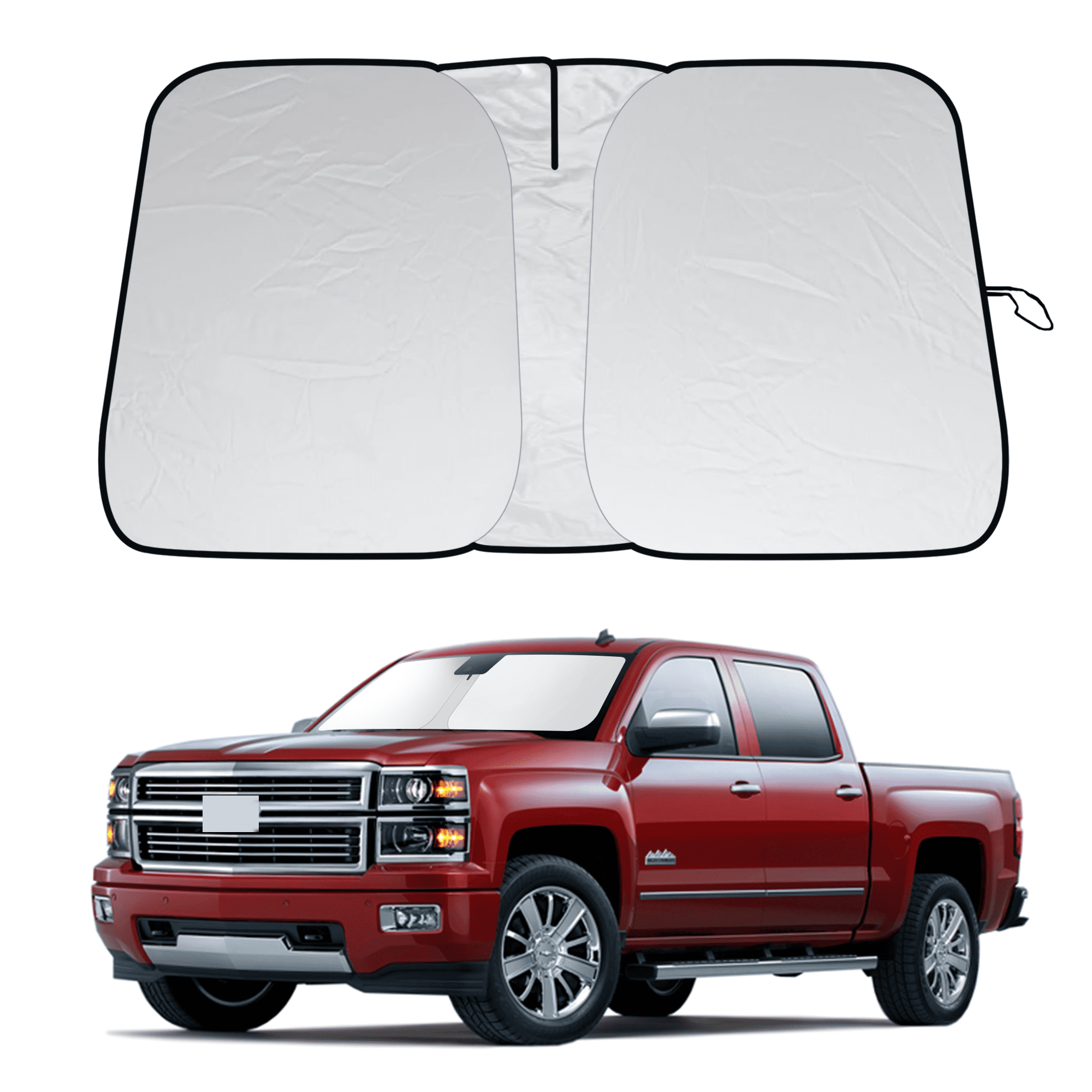 Custom For 2019-2025 Chevy Silverado Windshield Sun Shade Cover UV ...