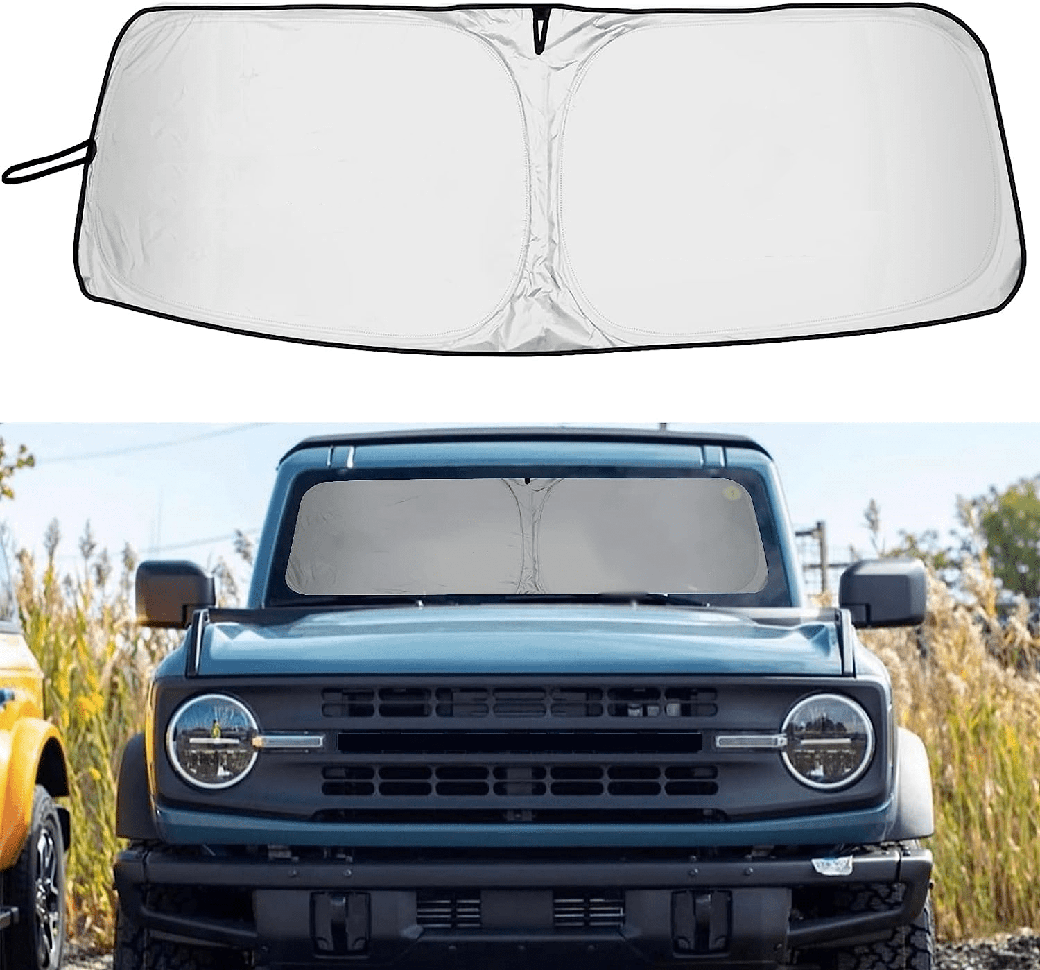 Custom For 2021-2024 Ford Bronco Windshield Sun Shade UV Block Front ...