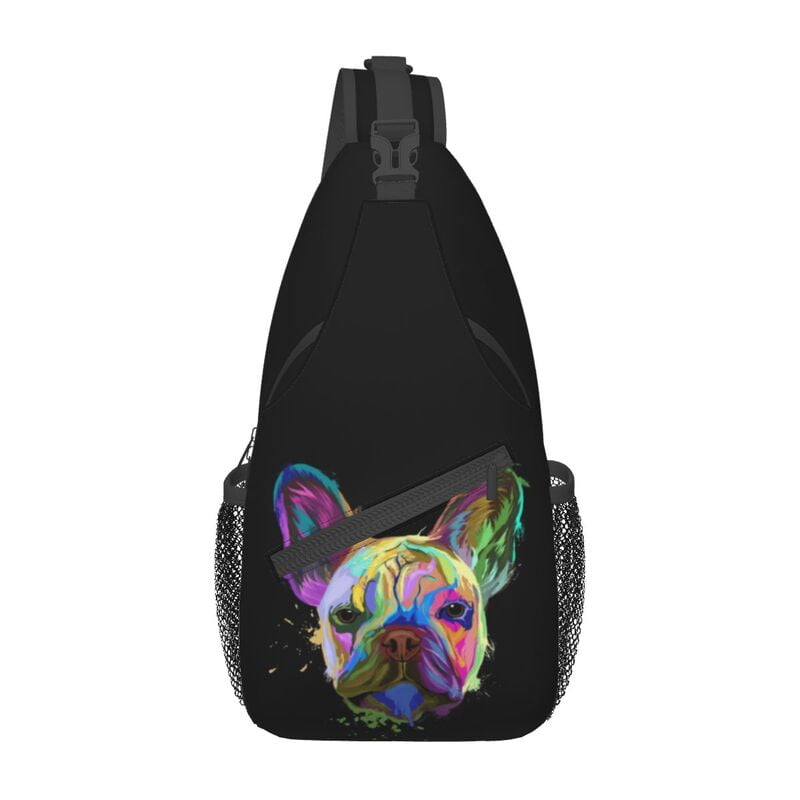 Custom French Bulldog Sling Bags for Men Fashion Frenchie Dog Lover ...