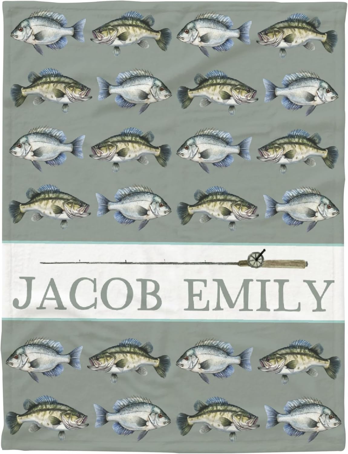 Custom Freshwater Fish Flannel Fleece Throw Blanket, Ultra Soft Fluffy ...