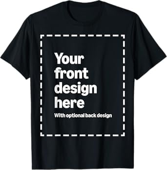 Custom Front & Back Print T-Shirt with Your Image for Men, Women and ...