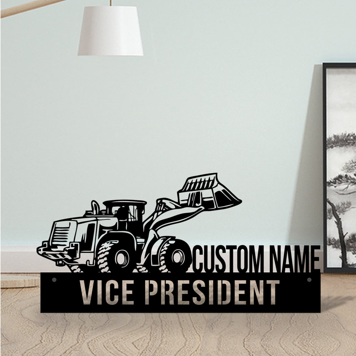 Custom Front End Loader Desk Name Plate Wedge Personalized Construction ...