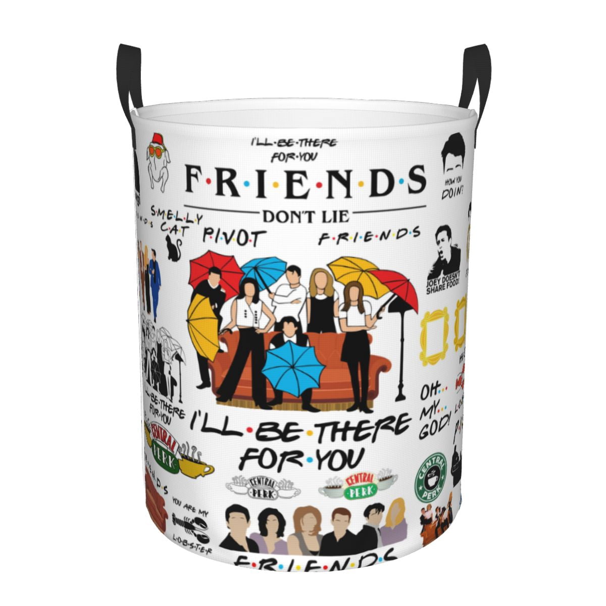 Custom Funny Friends TV Show Laundry Basket Foldable Large Clothes ...