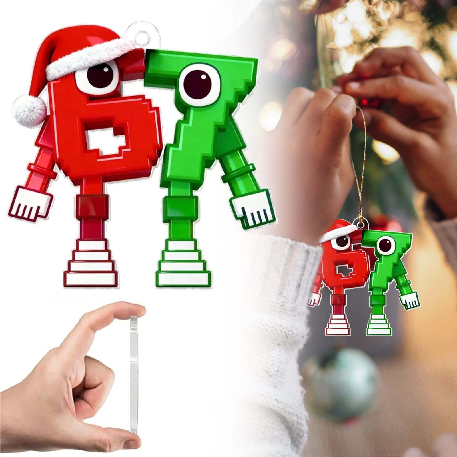 Custom Funny Kids 67 Ornament 2025 Six Seven Brain Rot Ornament Z Teen ...