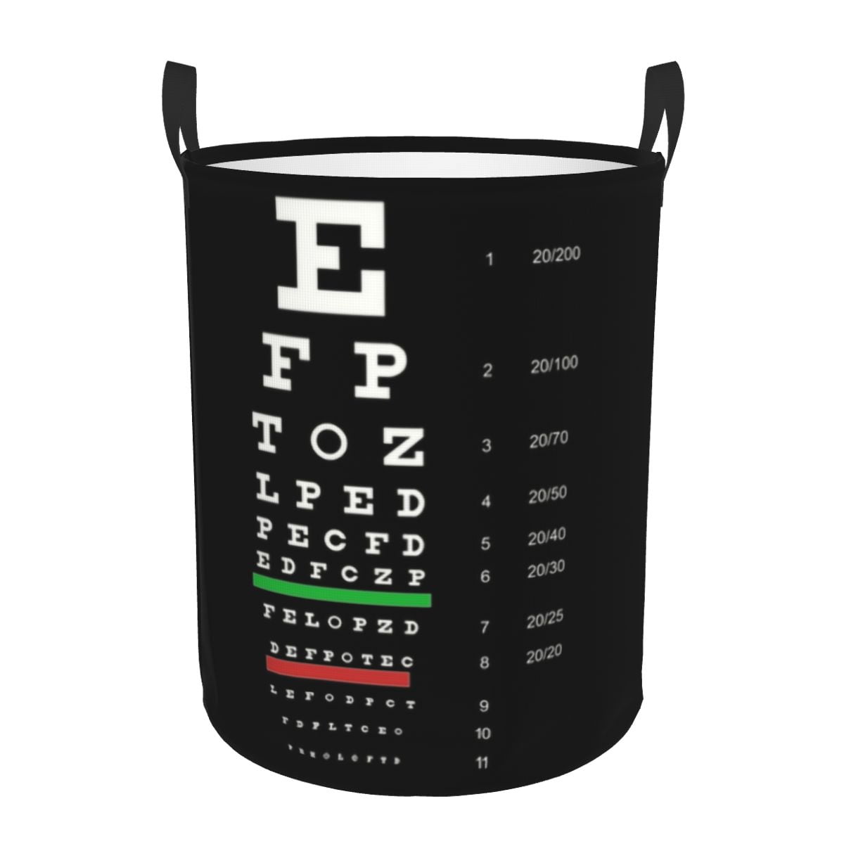 Custom Funny Optician Optometrist Laundry Basket Collapsible Eye Test ...