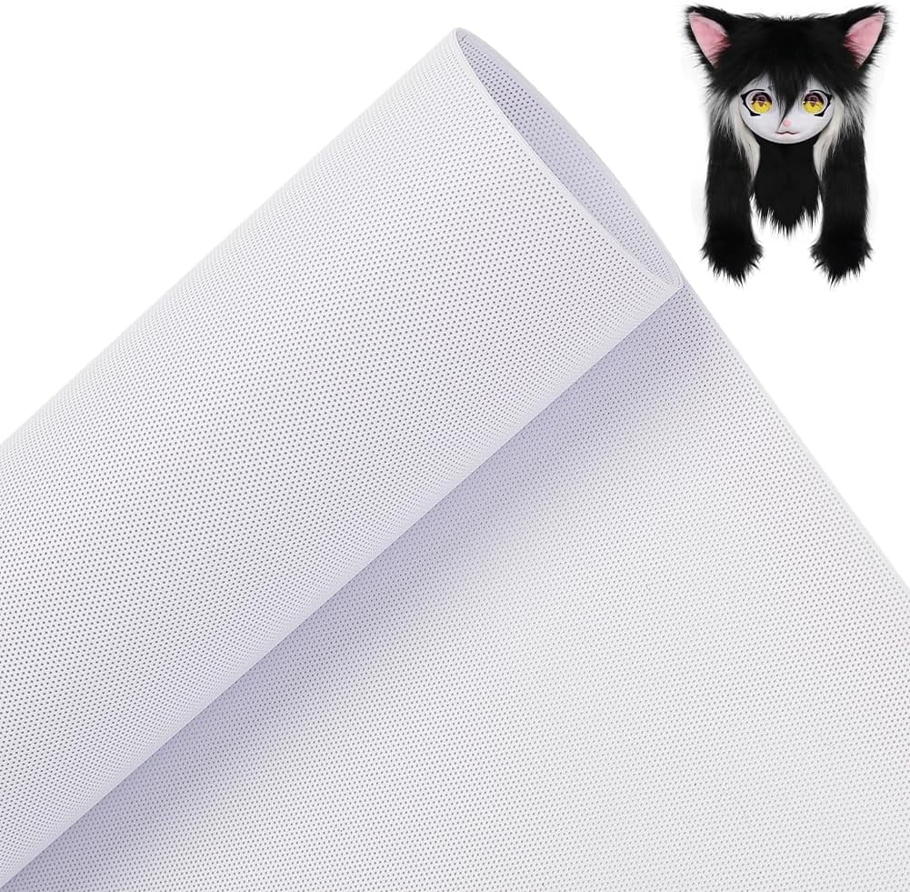 Custom Fursuit Eye Mesh 39x11.8inch White PVC Plastic Net 0.2mm Thick ...