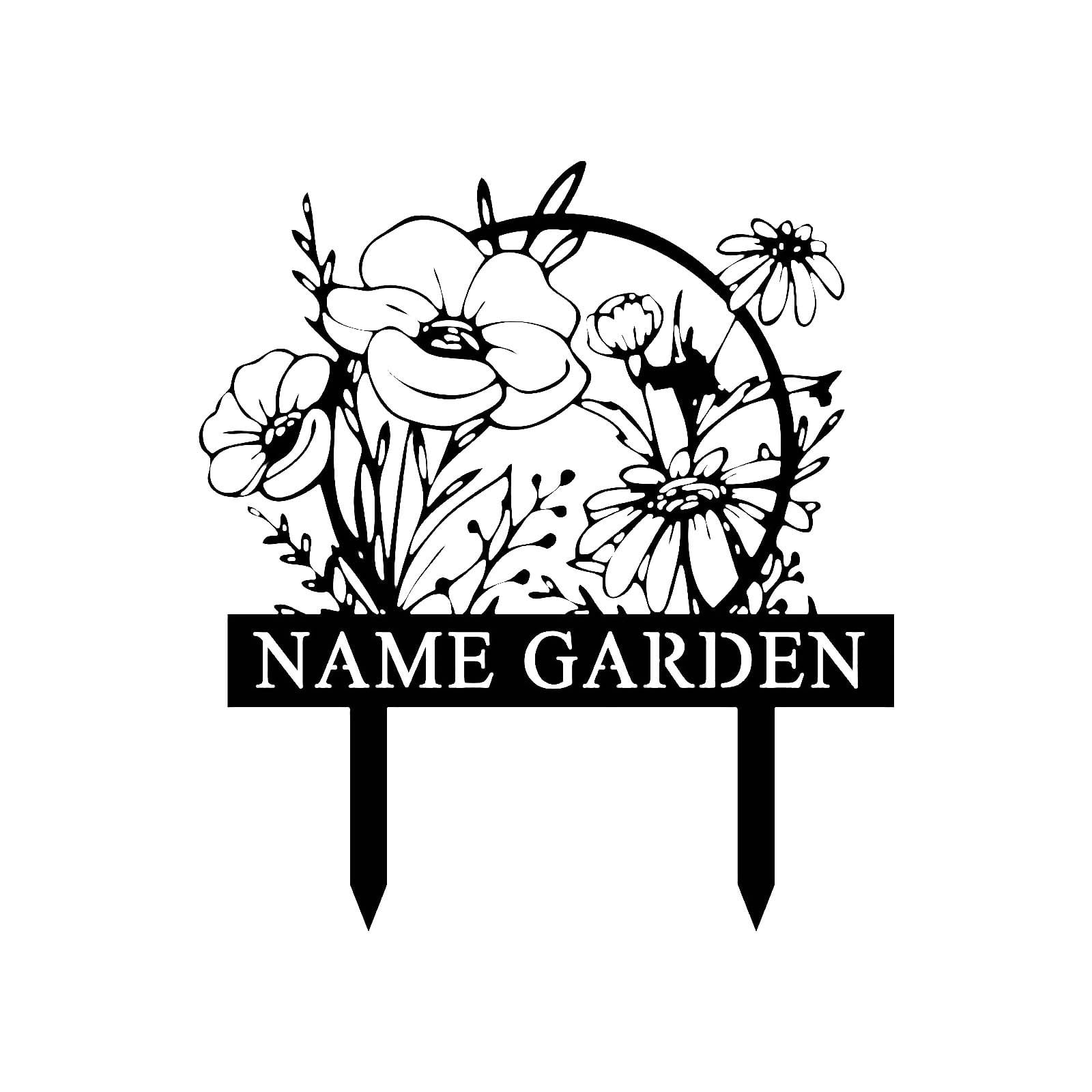 Custom Garden Sign | Personalized Garden Stake Metal Sign ...
