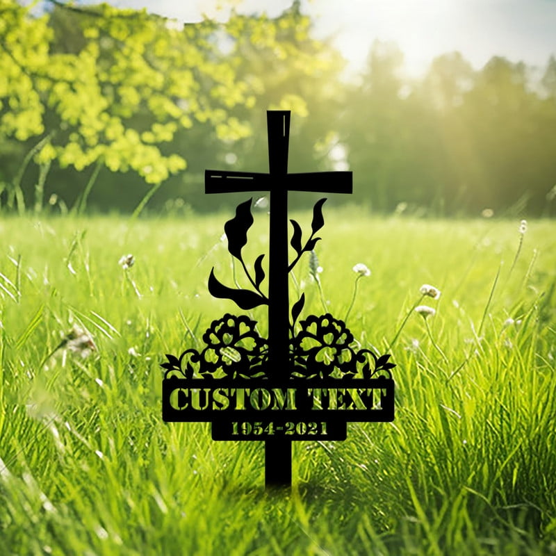 Custom Garden Stake Iron Art Silhouette Metal Yard Sign Personalized ...