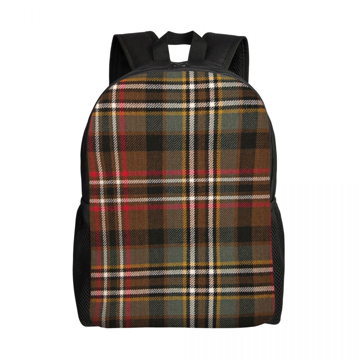 Custom Geometric Plaid Clan Tartan Travel Backpack Men Women Laptop ...