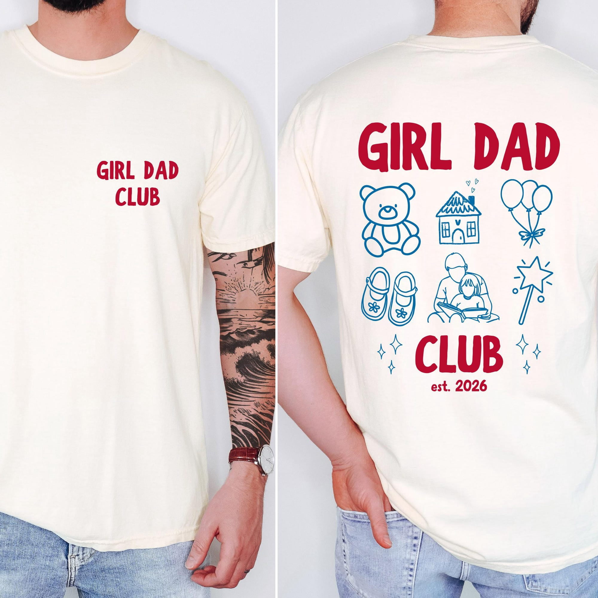 Custom Girls Dad Shirt Girl Daddy Tee Girl Baby Dad Tshirt New Dad Gift ...