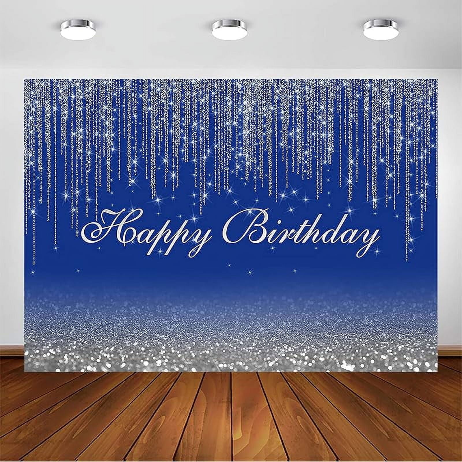 Custom Glitter Sparkle Dots Happy Birthday Backdrop for Adult Kids Bday ...