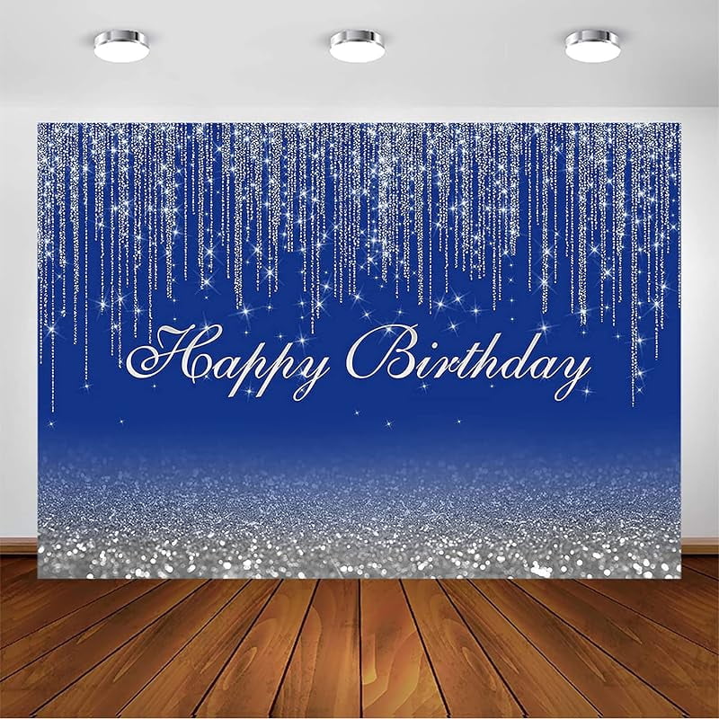 Custom Glitter Sparkle Dots Happy Birthday Backdrop for Adult Kids Bday ...