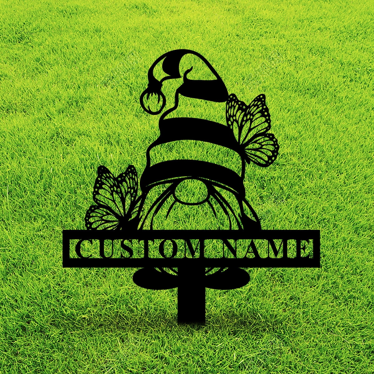 Custom Gnomes Gartenschilder Name, Garden Metal Stake, Personalized ...