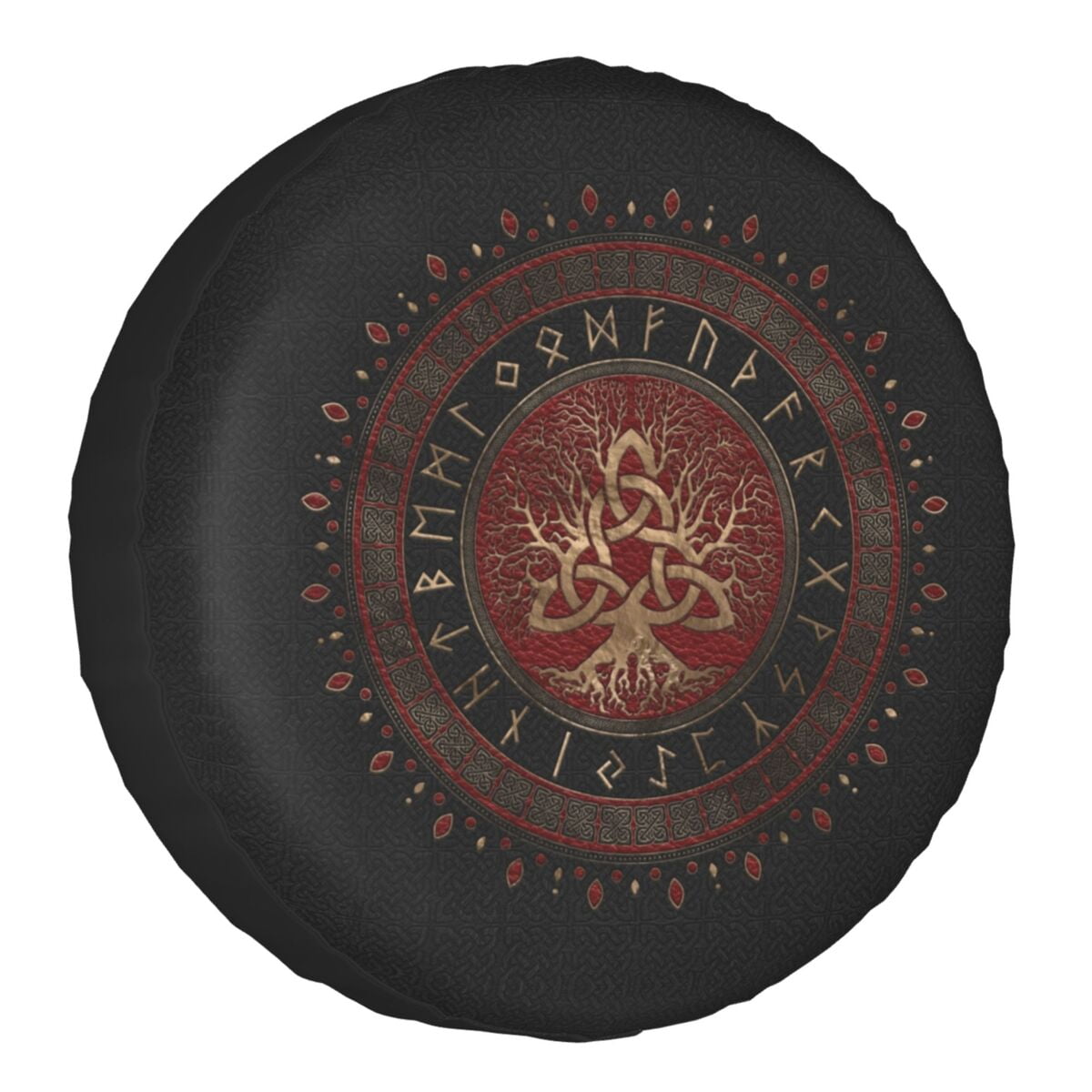 Custom Golden On Wooden Texture Spare Tire Cover for Hummer Yggdrasil ...
