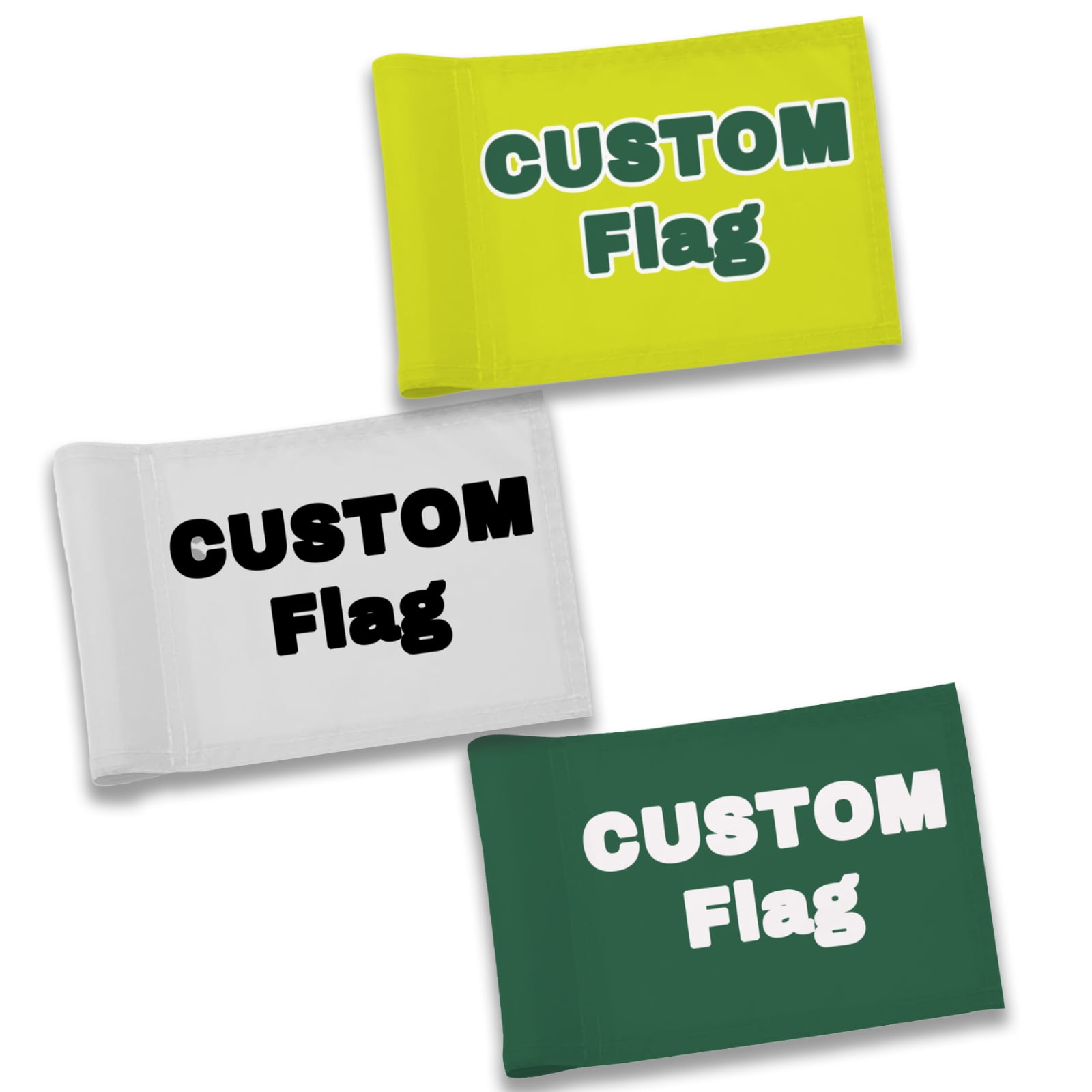 Custom Golf Flags with Tube Inserted Personalized Double-sided design ...