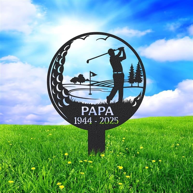 Custom Golf Grave Marker for Dad, Grandpa, Golfer – Personalized ...