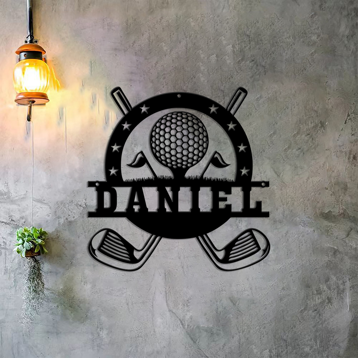 Custom Golf Metal Wall Art Personalized Golf Player Name Sign ...