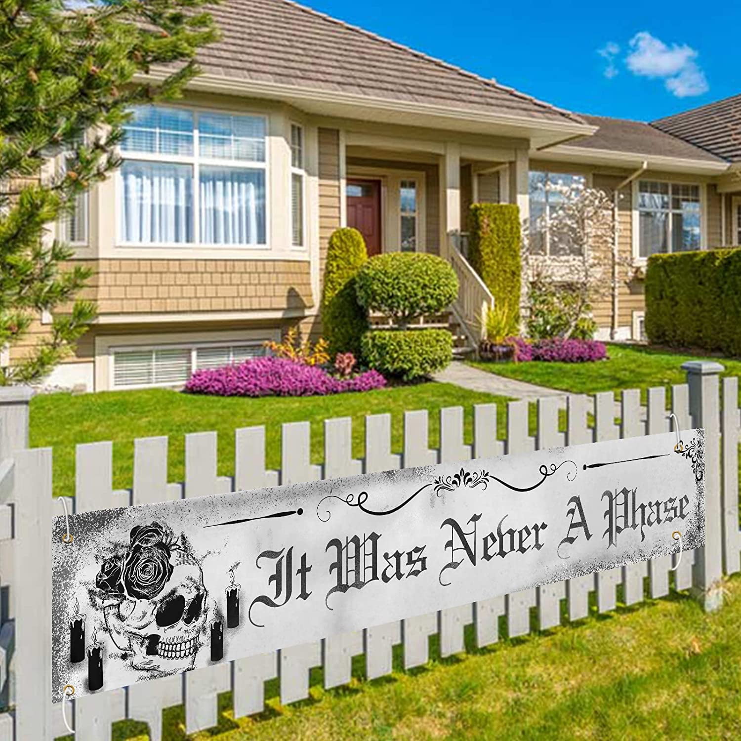 Custom Gothic It Was Never a Phase Banner,Old English Emo Banner ...