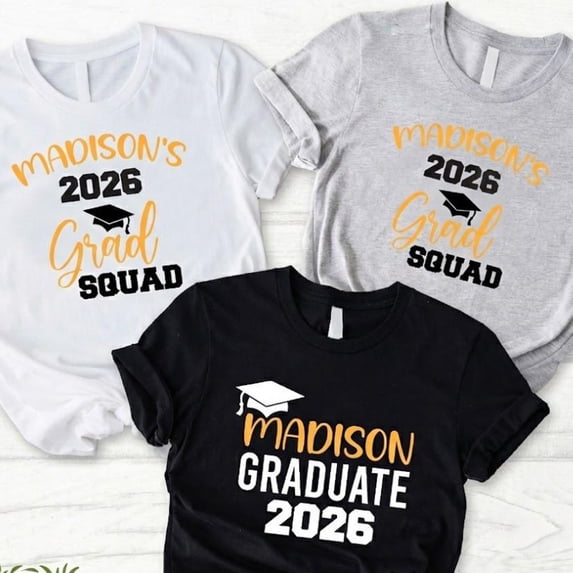 Custom Grad Squad Shirt Custom Graduation TShirts Personalized Name ...