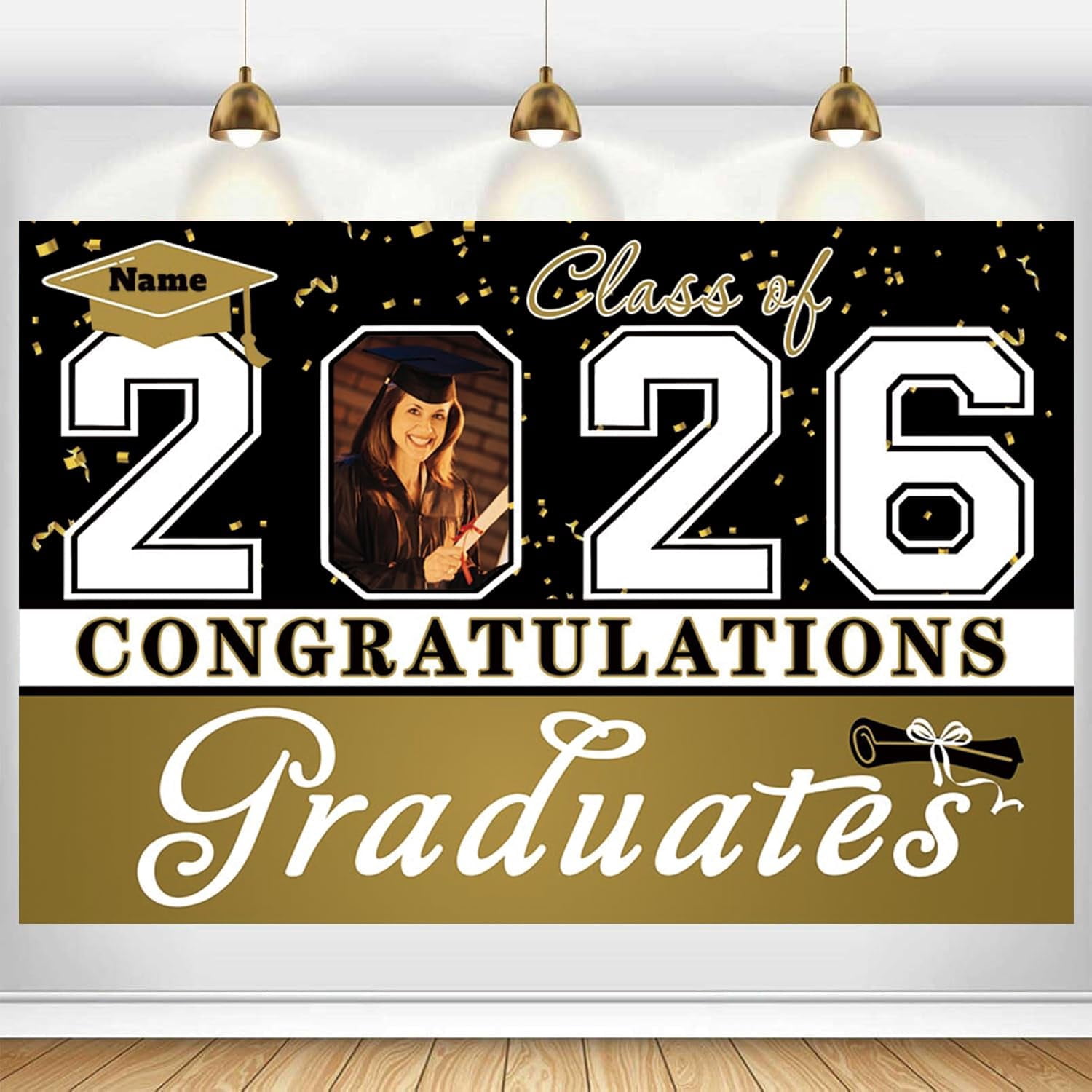 Custom Graduation Backdrop Banner Large Congrats Grad Party Supplies ...