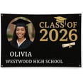 Custom Graduation Banner Class of 2026 with Photo and Name ...