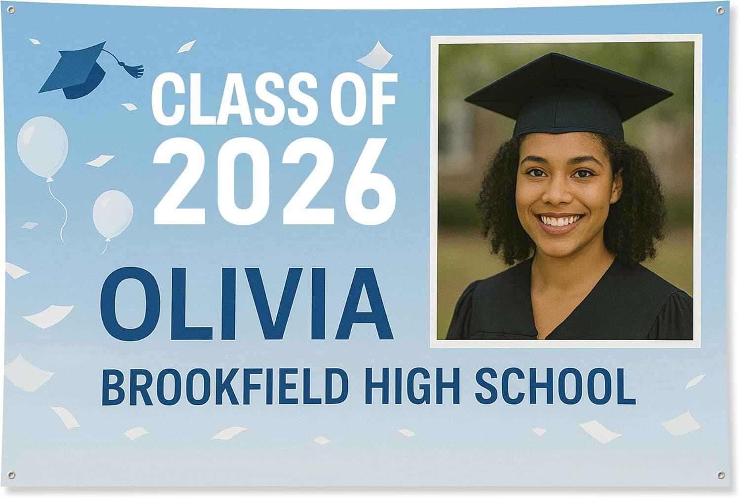 Custom Graduation Banner Class of 2026 with Photo and Name ...