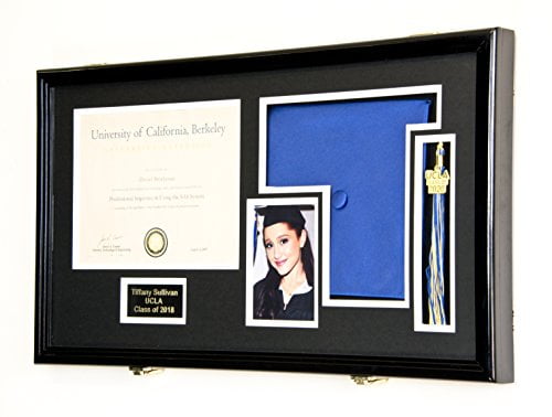 Custom Graduation Diploma Frame Tassel Photo Cap Engraving Display Case ...