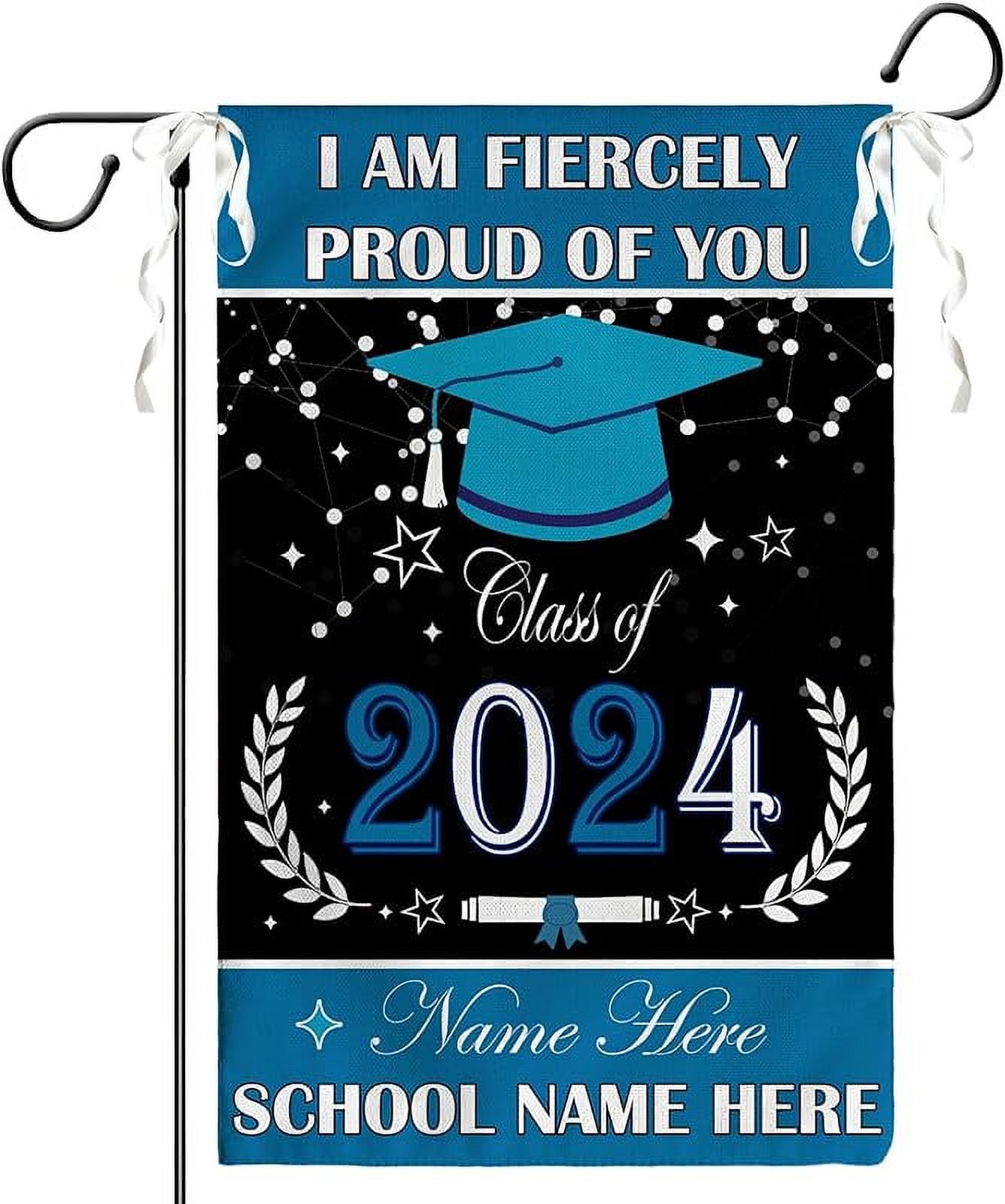 Custom Graduation Garden Flag 2024 Personalized Customized Graduation ...