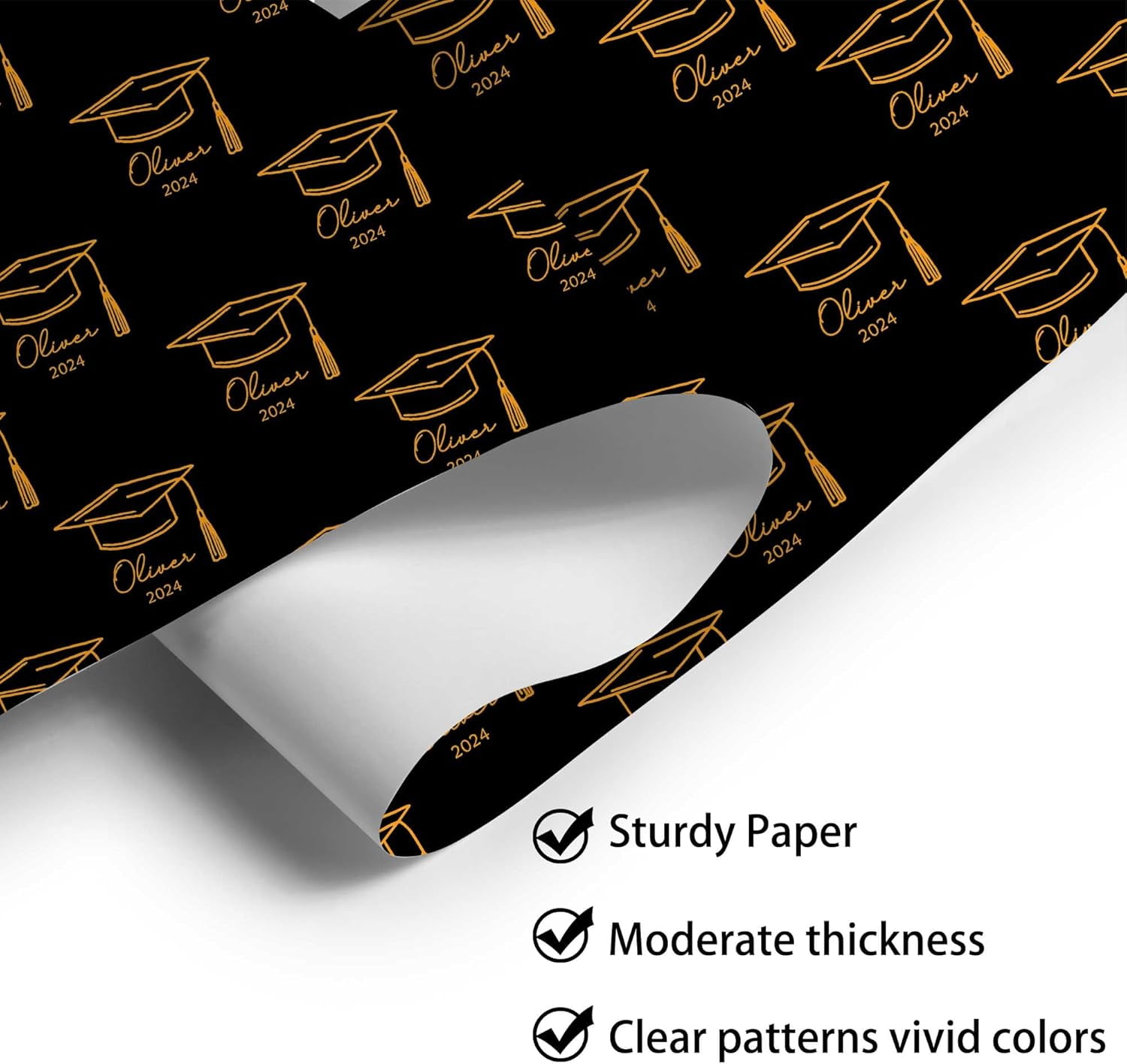 Custom Graduation Gift Wrapping Papers With Name, Personalized Class Of ...