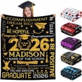 Custom Graduation Gifts Blanket with Text Personalized Class of 2026 ...
