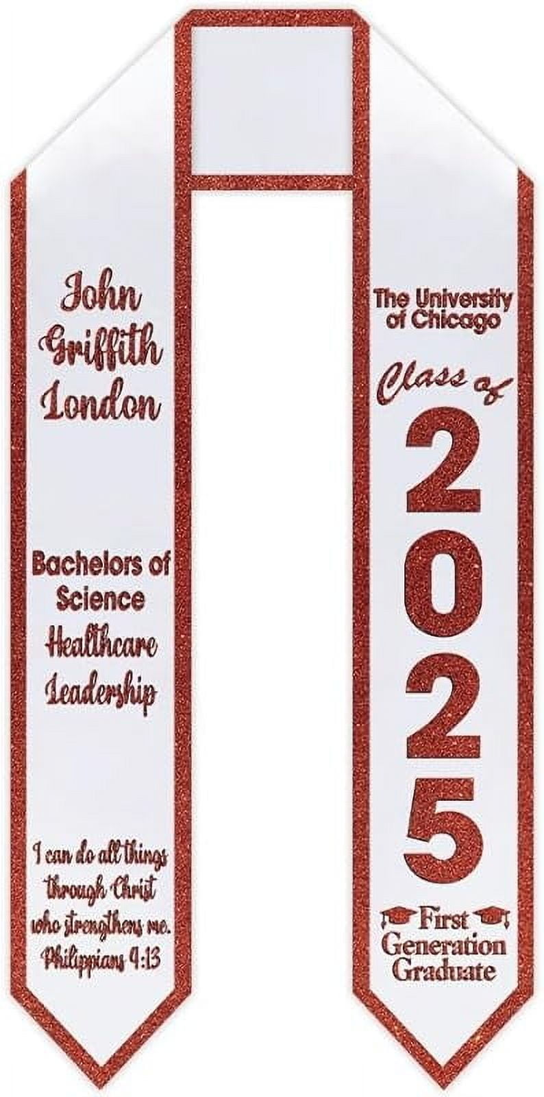 Custom Graduation Stoles Class of 2025 Congratulation Gifts, Customized ...