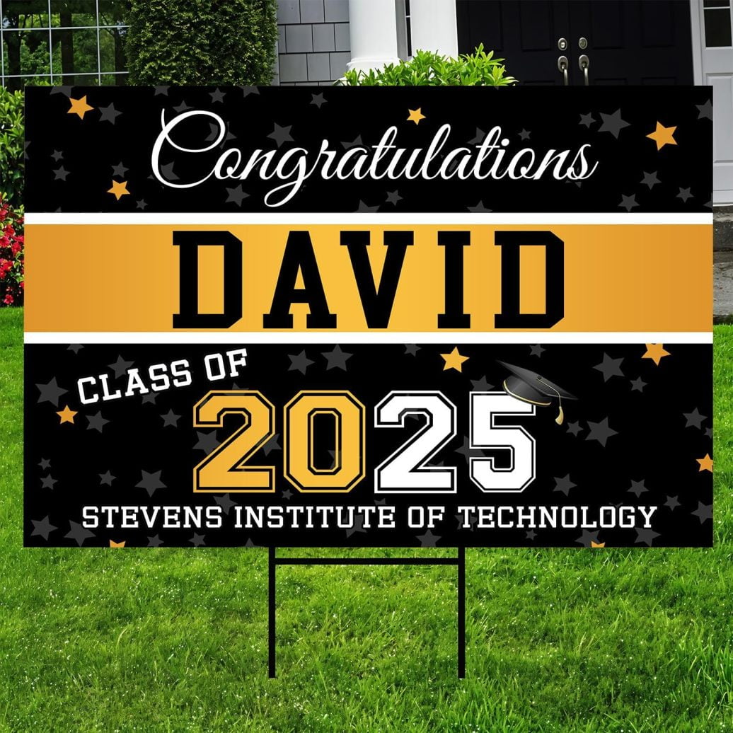 Custom Graduation Yard Signs Class Of 2025, Congrats 2025 Grad With ...