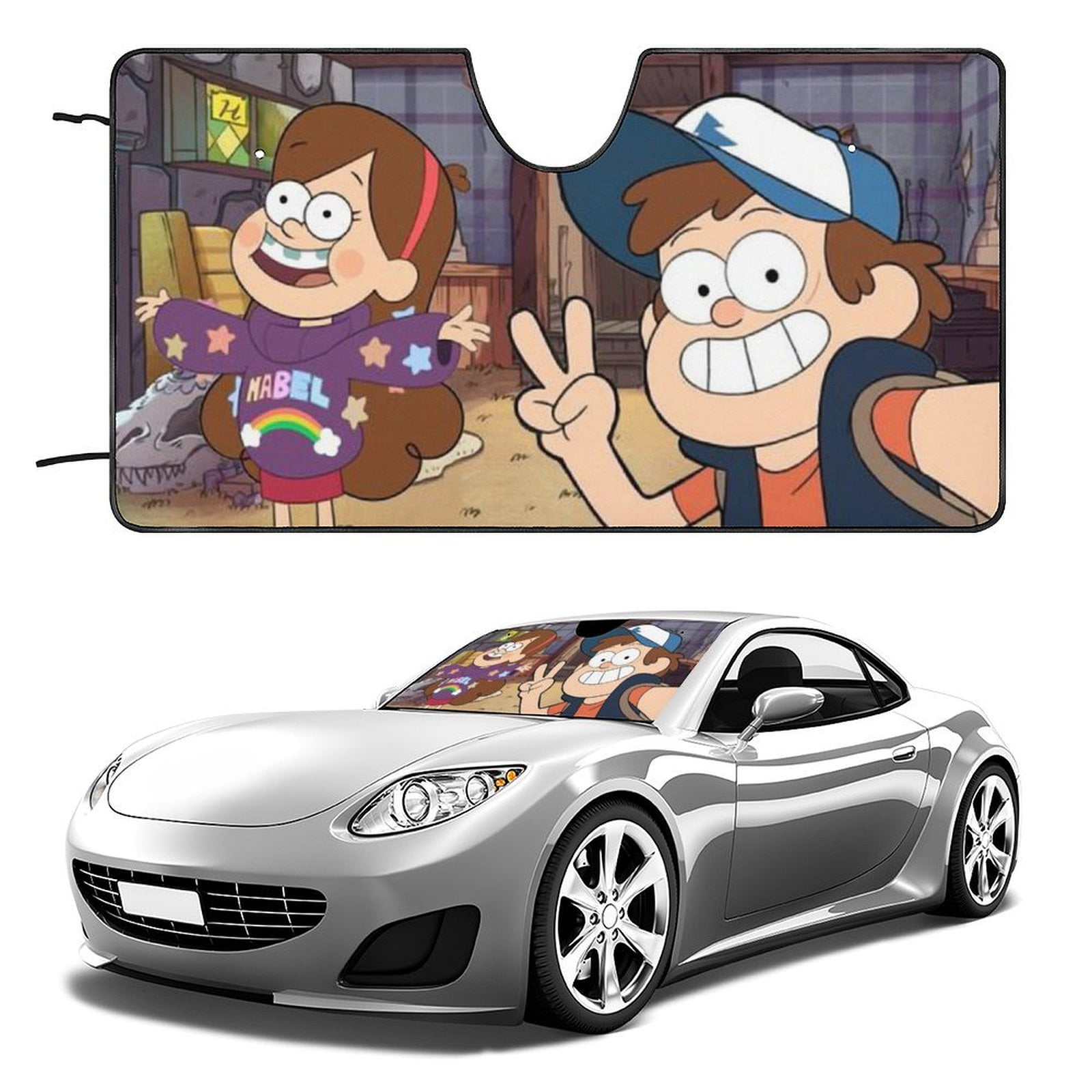 Custom Gravity Falls Car Truck and SUV Windshield Visor Car Visor Heat Protection All-in-One ...