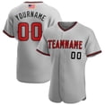 Custom Gray Red-Black Authentic American Flag Fashion Baseball Jersey ...