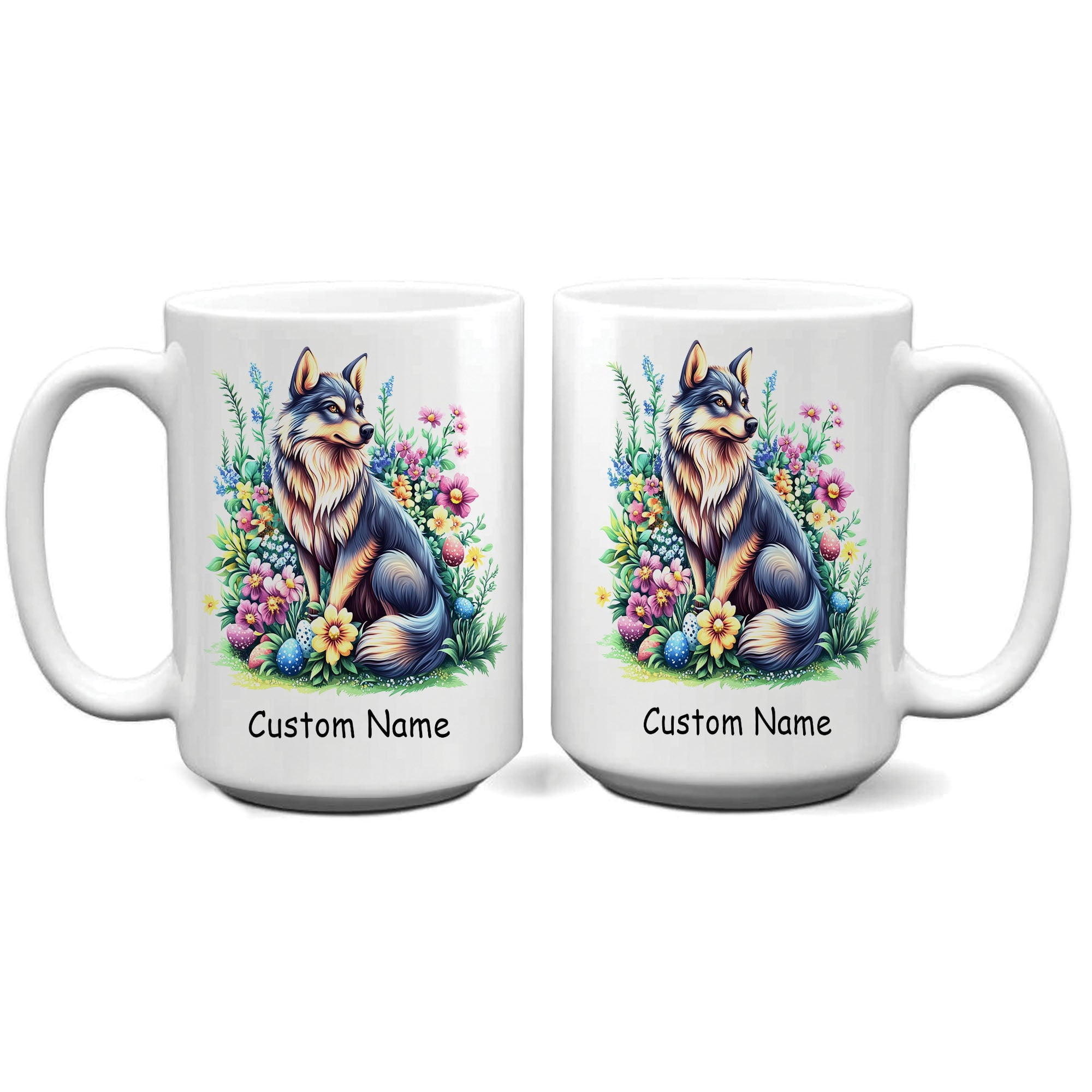 Custom Gray Wolf Coffee Mug – Unique Gift for Wolf Lovers, Parents ...