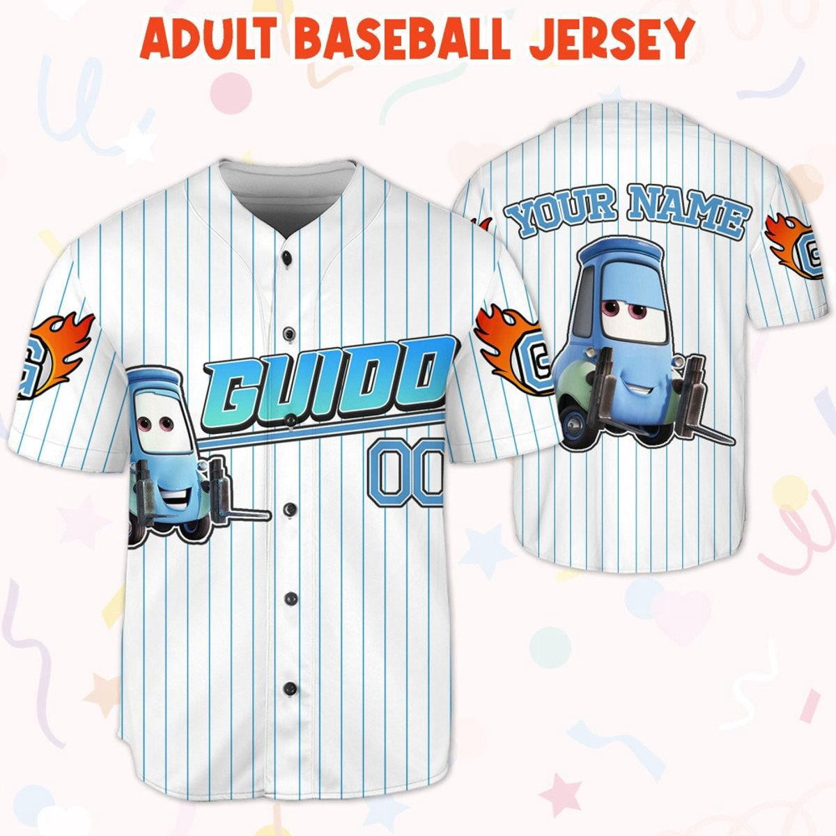 Custom Guido Blue Jersey Custom Text Baseball Jersey - Wondermento ...